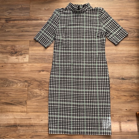 Tacera | Dresses | Elegant Black And White Checkered Dress | Poshmark